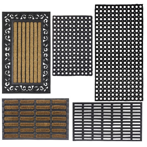 Indoor Outdoor Rubber Door mat Non Slip Heavy Duty Shoe Scraper ...