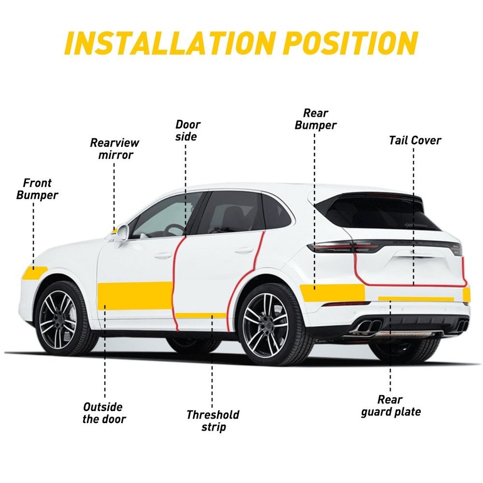 3M*7CM Anti Scuff Scratch Cover Sticker Decal Protector Carbon Fiber ...