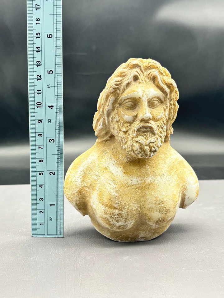 Greek Alabaster Bearded Bust Stone Male Bearded Statue | eBay