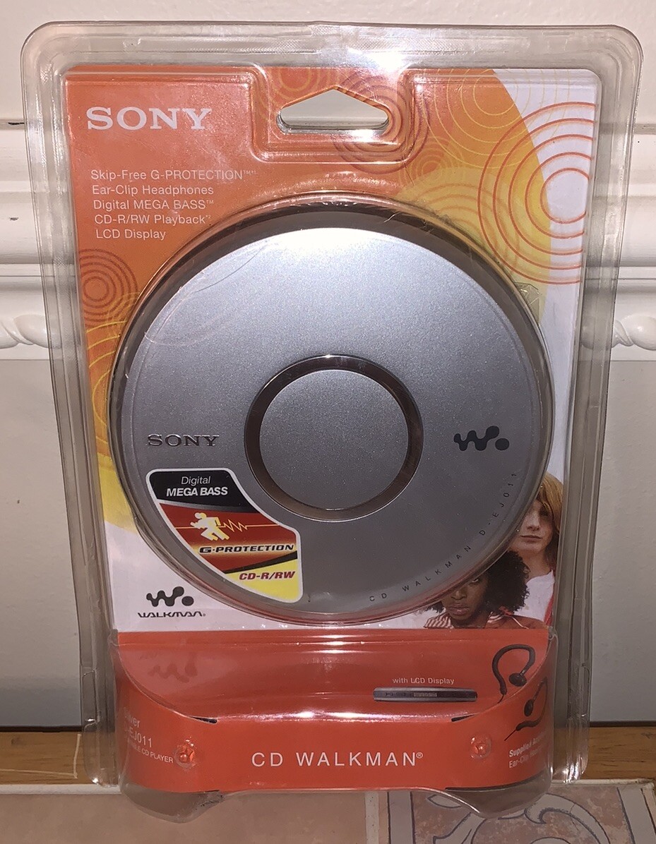 Sony CD Walkman D-EJ011 Silver Portable CD-R Player 2007 NEW FACTORY ...
