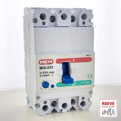 MEM MGL633 Panelboard MCCB 63A 3P 415V 16kA Bill TLG633 Memshield 2 INC ...