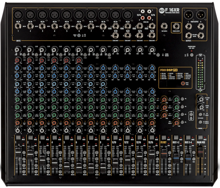 RCF F 16XR 16-Channel Mixing Console With Multi-FX DSP & Recording ...