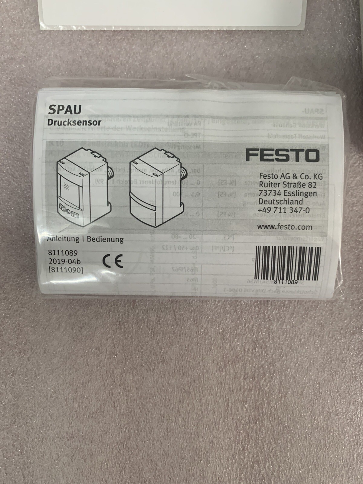 FESTO SPAU-P10R-T-G18M-L-PNLK-PNVBA-M12D / SPAUP10RTG18MLPNLKPNVBAM12D ...