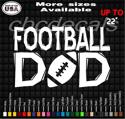 Football Dad Decal Sticker | Sports Dad Vinyl Decals | Football Dad car ...