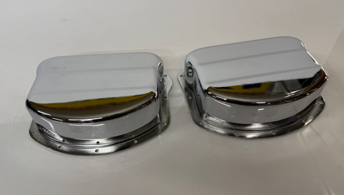 Harley Davidson FL FLH Panhead Engine Head Valve covers set Chrome ...