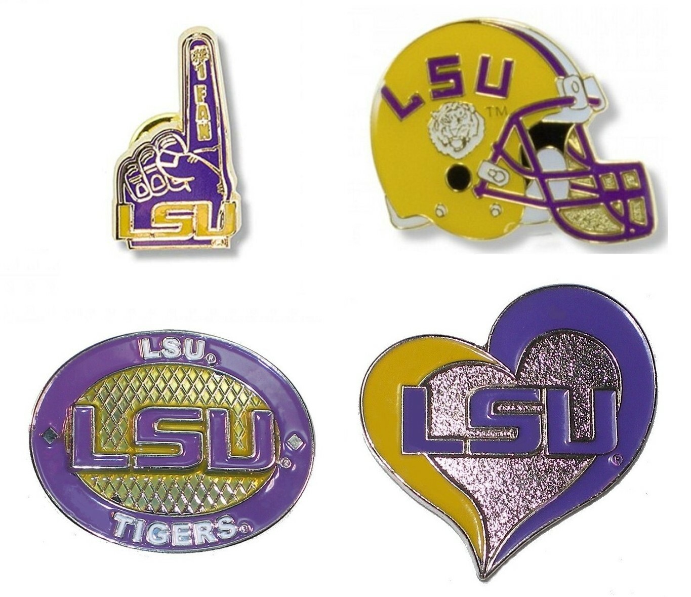 LSU Tigers Lapel Pins NCAA Licensed about 1" By AmincoUSA Choose your ...