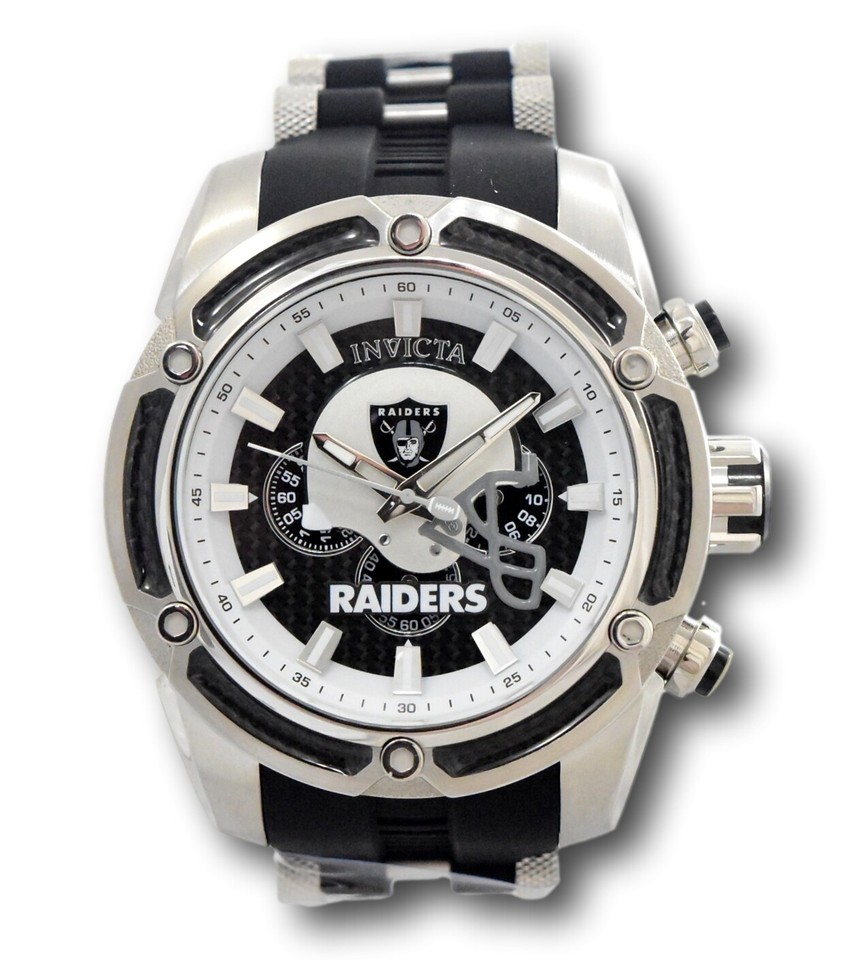 Invicta NFL Las Vegas Raiders Men's 52mm Carbon Fiber Chronograph Watch ...