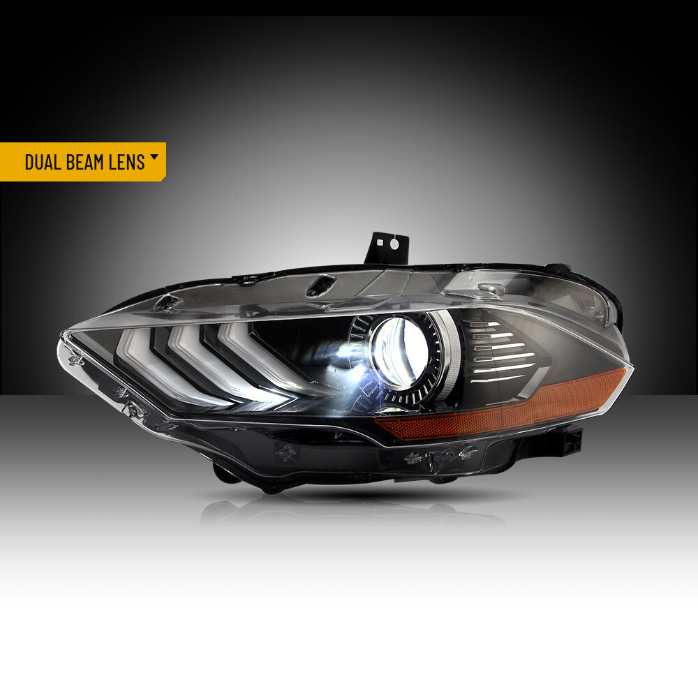 For 2018-2022 Ford Mustang RGB LED New Style Headlights DRL Front Lamps ...