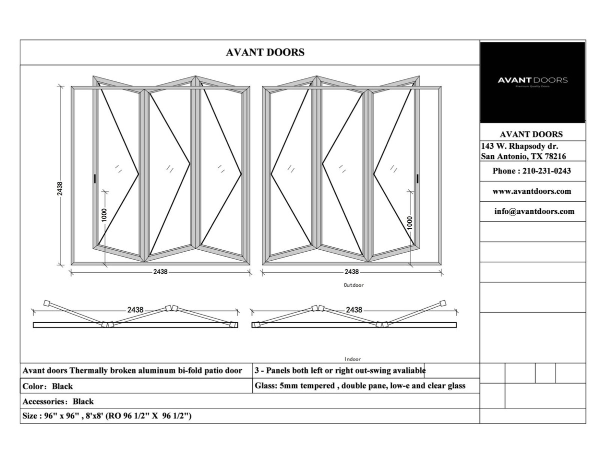 Bifold Doors Autocad Blocks 0466