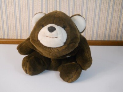 Gund 10" Dark chocolate brown "Snuffles" bear plush stuffed 1980 Korea ...