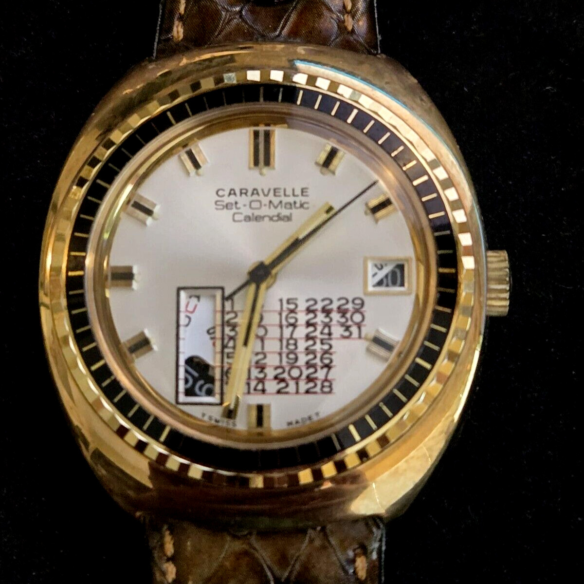 Rare Vintage 1970s Bulova Caravelle Watch w/ Perp Cal… - Gem