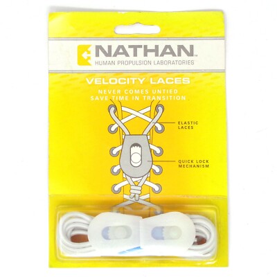 Nathan Run Velocity Laces - White One Size Fits All Speed Laces | eBay
