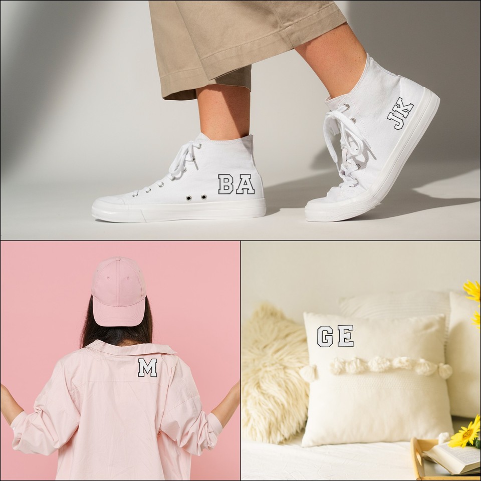 Chenille Letters M Patches Large Size 4-1/2 Inch Black Glitter 3PCS ...