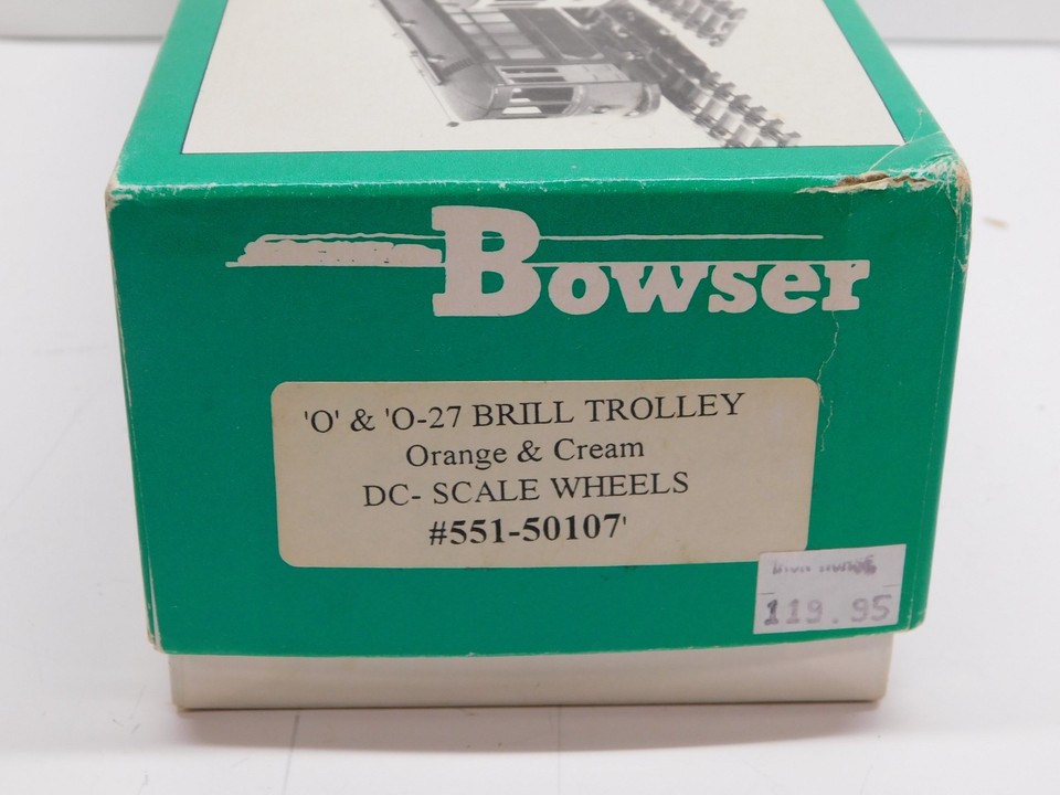 Bowser O Scale 2 Rail Brill Trolley #551-50107 - Tested & Runs | eBay