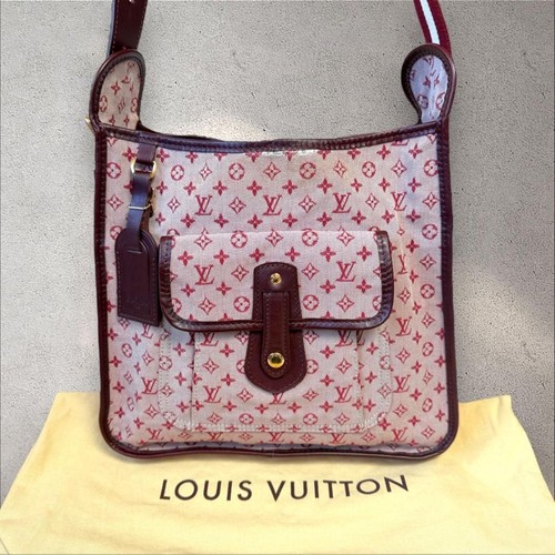Good condition Louis Vuitton Monogram Mini Bouzas Marie Kate Cherry ...