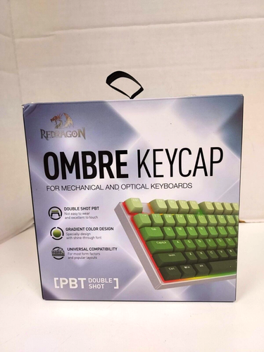 Redragon A140 Ombre Green Keycaps PBT Double Shot - 131 Count | eBay