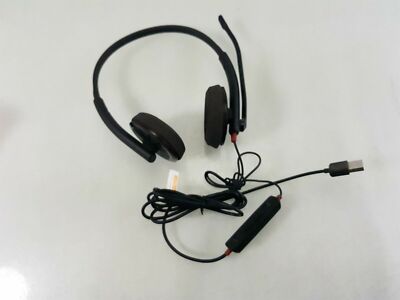 Plantronics Blackwire C320-M Stereo Black Headband Corded USB Computer ...