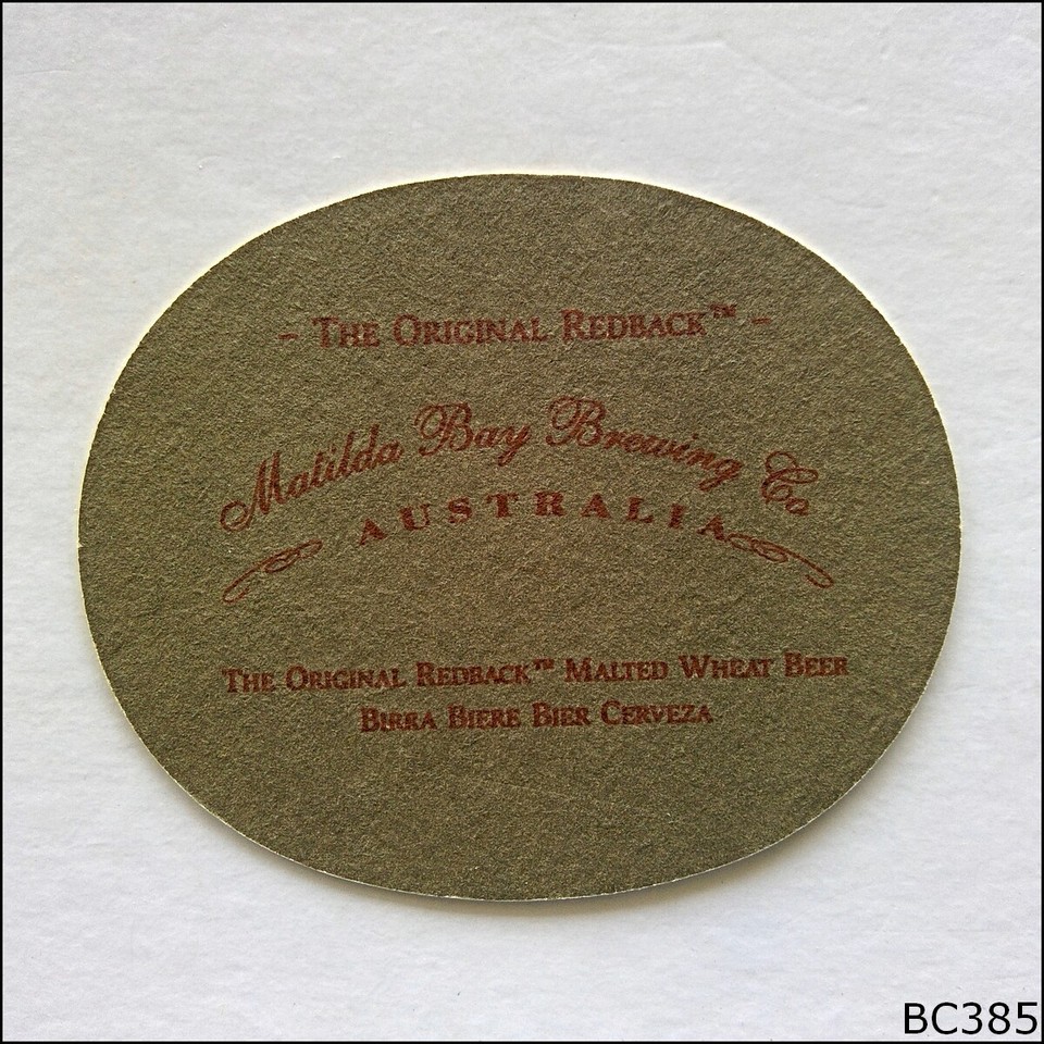 Red Back Redback Original Wheat Beer Matilda Bay Brewing Co Coaster ...