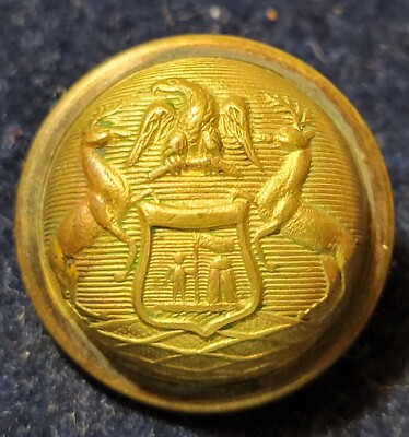 PRE CIVIL WAR OR CIVIL WAR ERA 3 PIECE MICHIGAN STAFF BUTTON ALBERTS ...