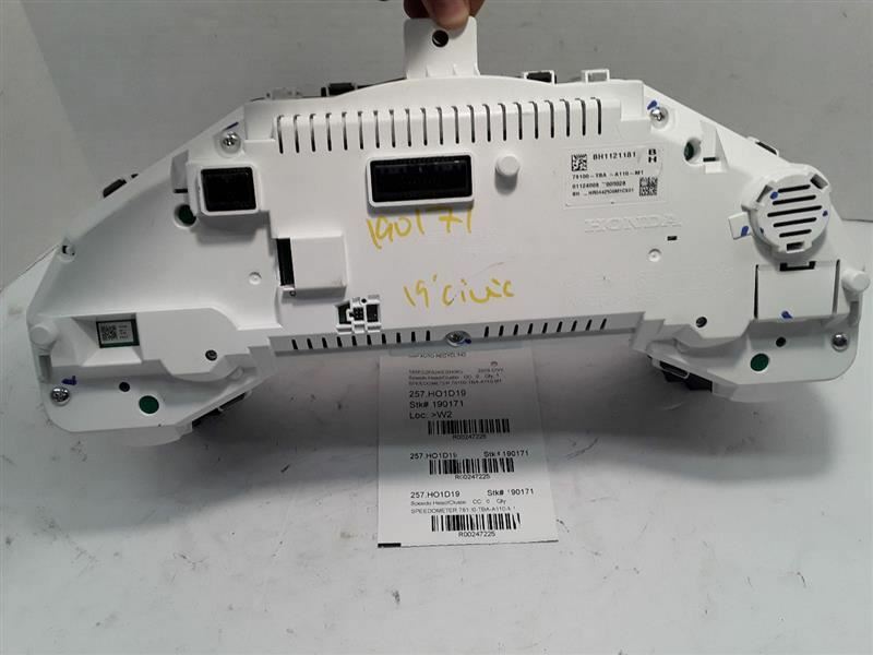 2019 HONDA CIVIC, Speedometer Head/Cluster 78100-TBA-A110-M1 OEM | eBay