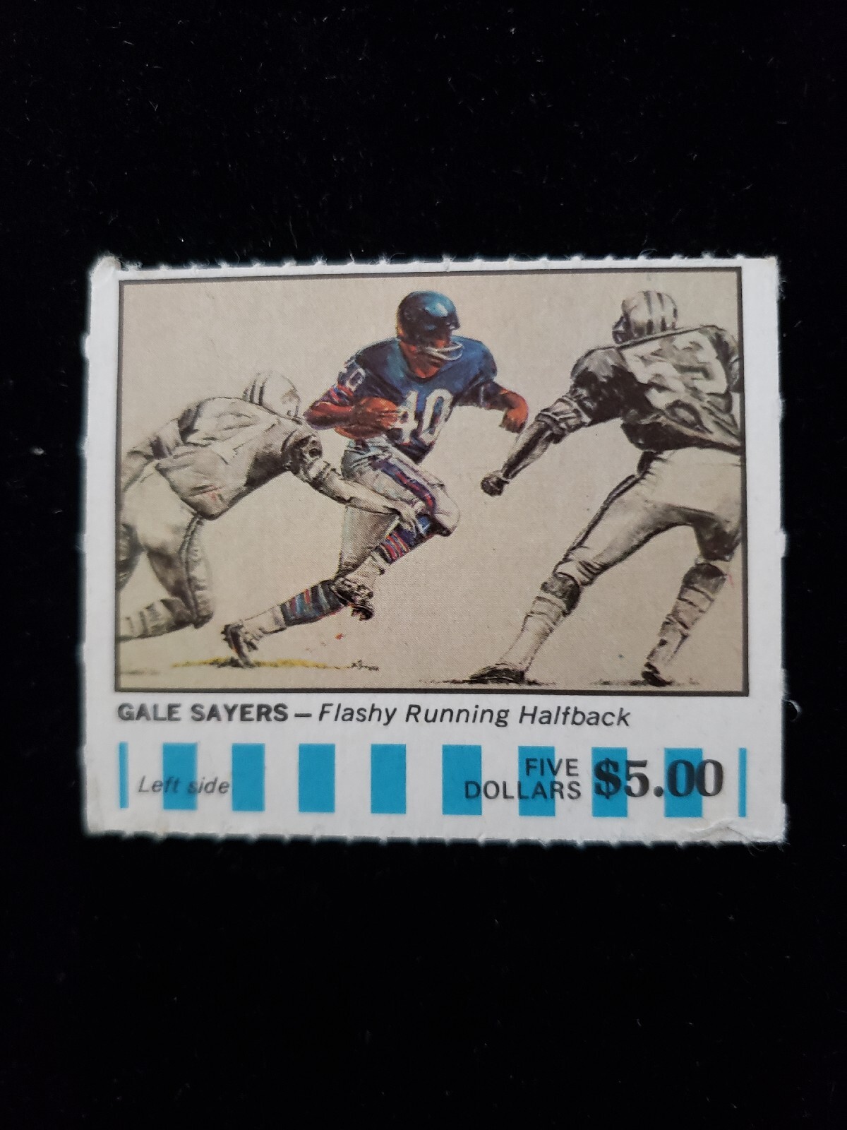 1968 American Oil Winners Circle card Gale Sayers Left Side Chicago ...