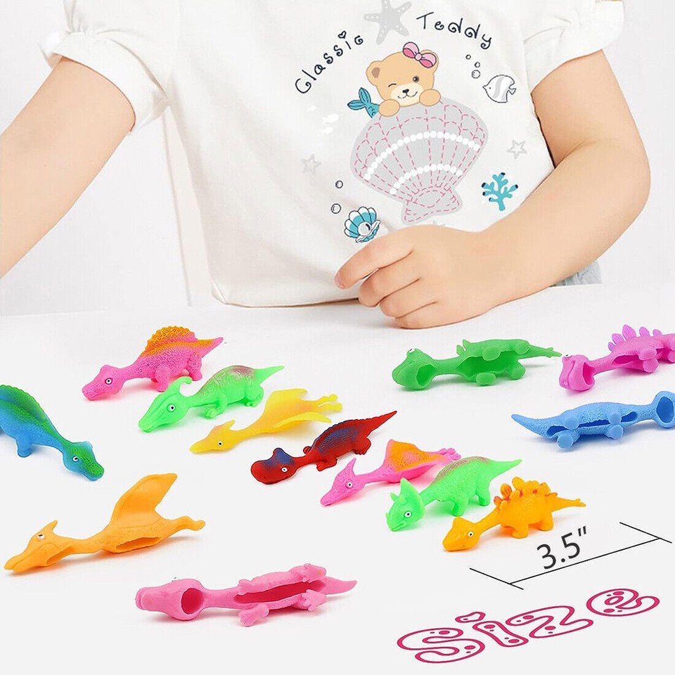 20Pcs Finger Slingshot Dinosaur Toy Stretchable Funny Catapult ...