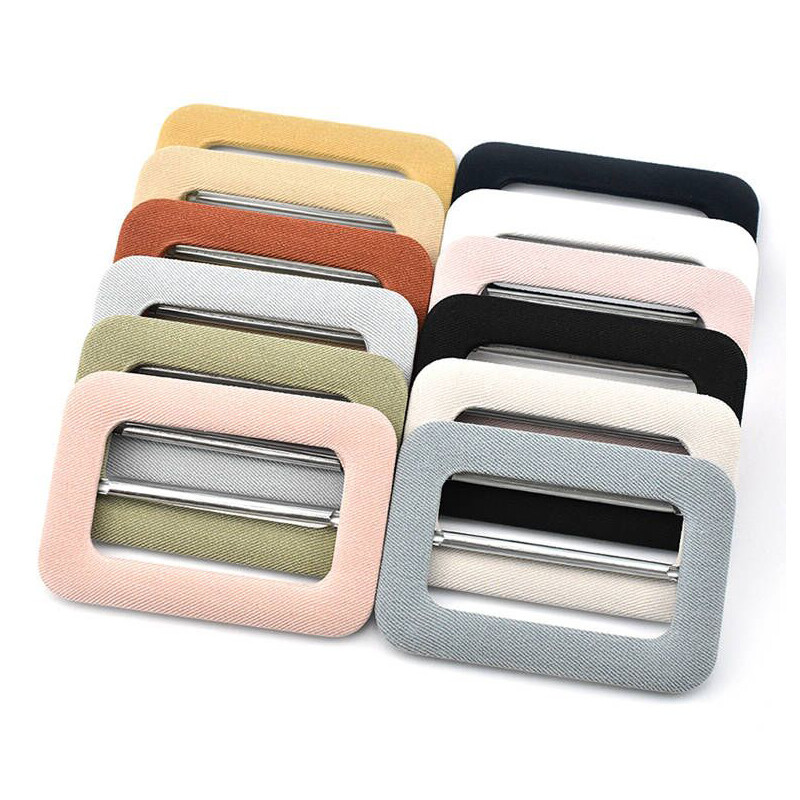 2pcs Fabric Covered Square Slide Buckle for Trench Coat Jacket Belt ...