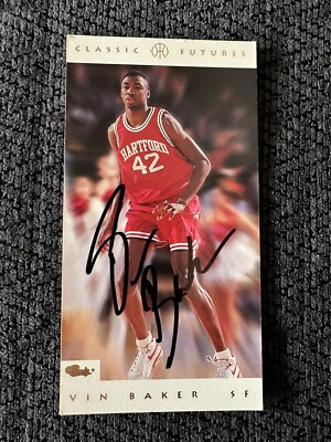 Signed NBA Basketball Trading Card Autographed Vin Baker Harvard | eBay