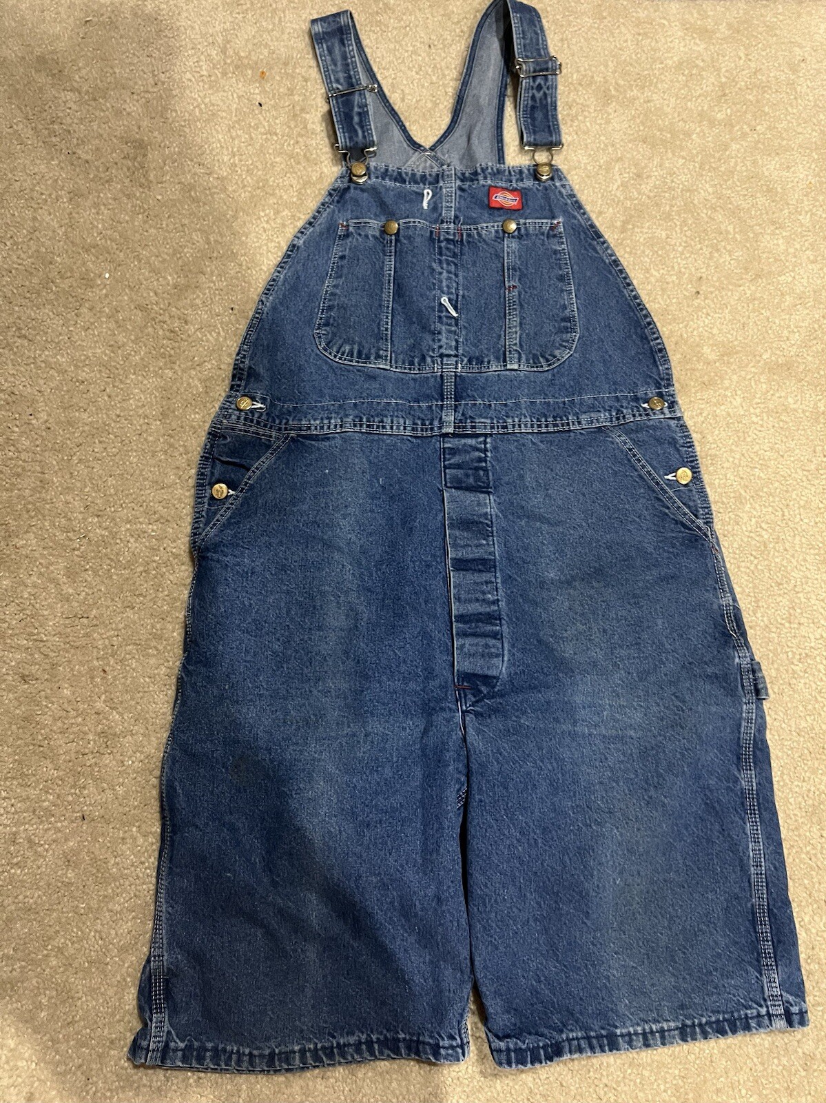 Vintage Dickies Denim Overalls Shortalls Mens Large M… - Gem