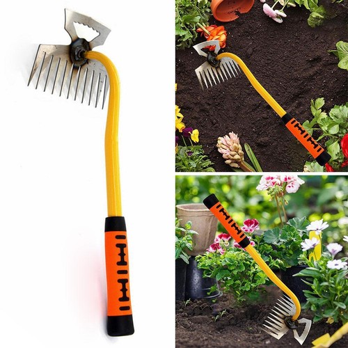 Garden Weeding Tools Root Weeder Stainless Steel Non GX slip Rake B2Z6 ...