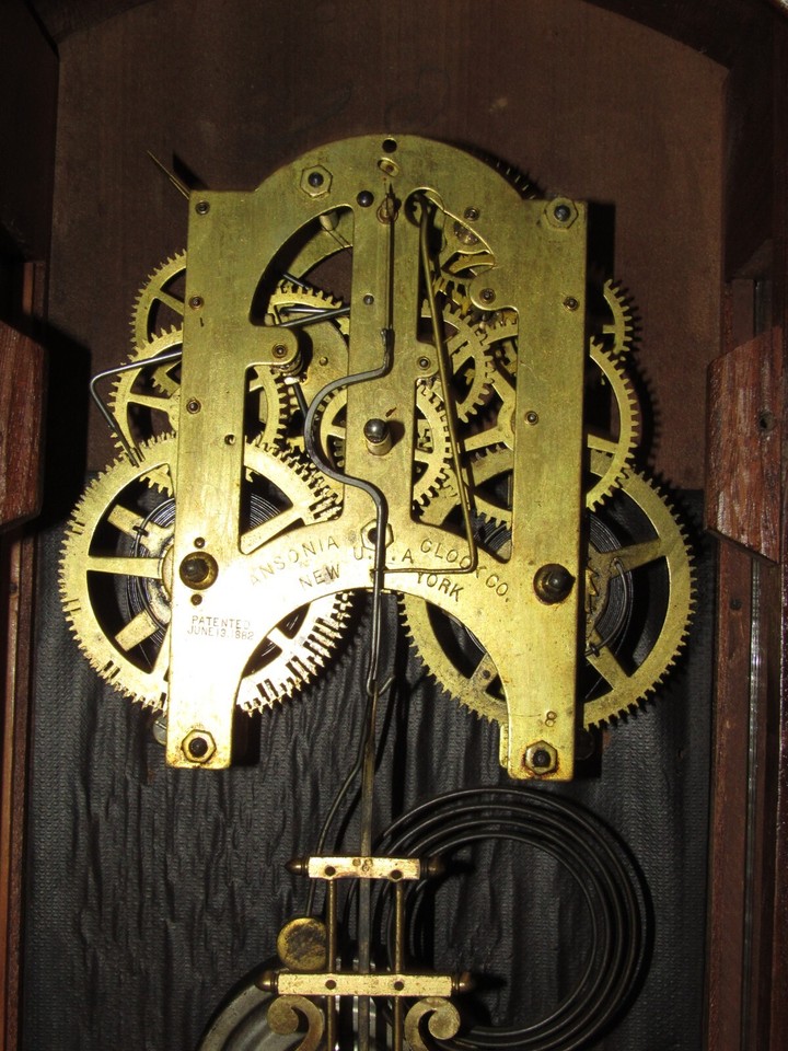 Antique Ansonia "Broadway" Parlor Clock with Side View Glass 8-Day ...