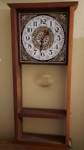 All-Wood Pendulum Clock Stand on Mantle or Hang on Wall Beautiful ...