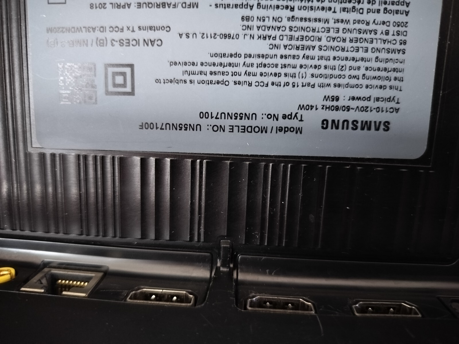 Samsung 55” 4K Ultra HD smart TV UN55NU7100F *Please Read* | eBay