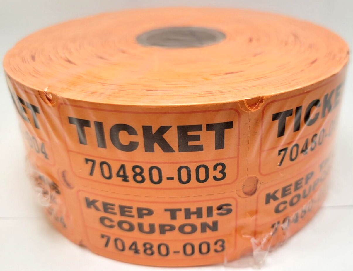 Raffle Tickets Double Roll - Events, Carnivals - 1000 Ticket Count ...