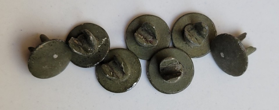 Vintage Lot of 22 O.D. Green Military Rivets 3/16" long, shaft 1/16 ...