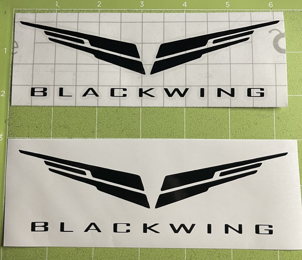 Cadillac CT4V CT5V CT6V Blackwing Gloss Black Vinyl Decal (2x decals ...