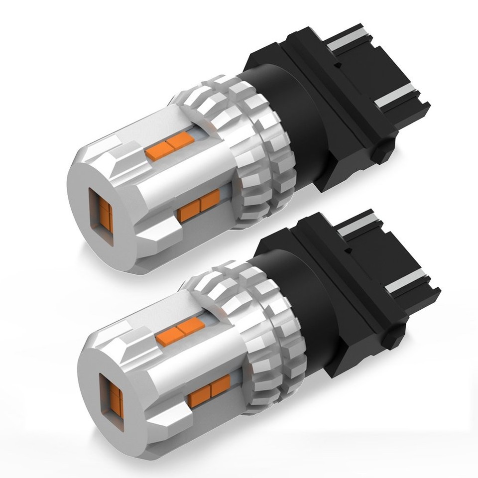 3157A Yellow Amber 12SMD Rear LED ParkingTurn Signal Light Bulbs 3457 ...