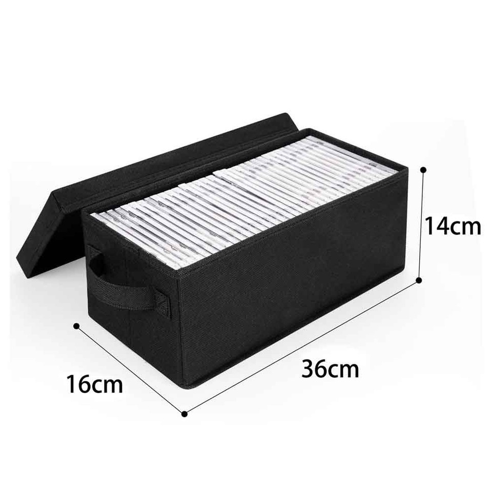 3 Pack CD Storage Box CD Case Container w/ Lids Holds CDs in Full Jewel ...