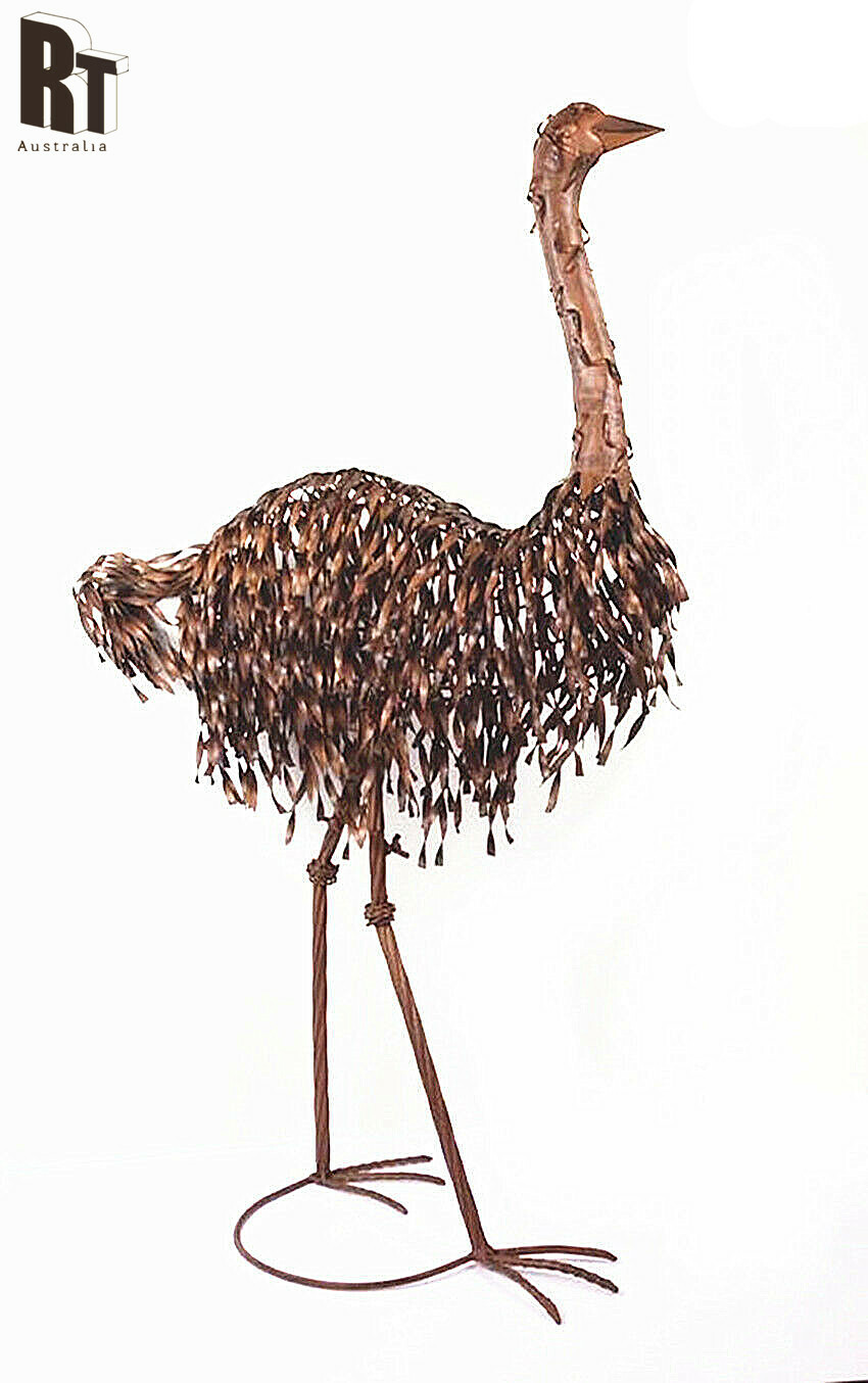 Vintage Style Standing Emu Bird Metal Ornament Home Garden Decor ...