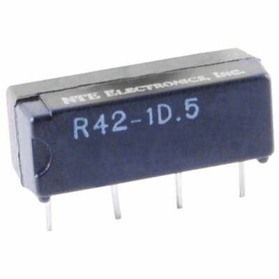 NTE R42-1D.5-24, 24 Volt DC Coil, 0.5 Amp SPDT-NO SIP Reed Relay w ...