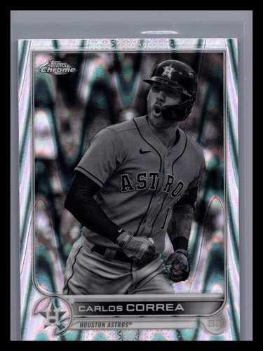 2022 Topps Chrome Sonic #213 Carlos Correa Black & White RayWave | eBay UK