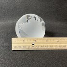 World Globe Earth Paperweight Etched Frosted Glass Crystal Clear ...