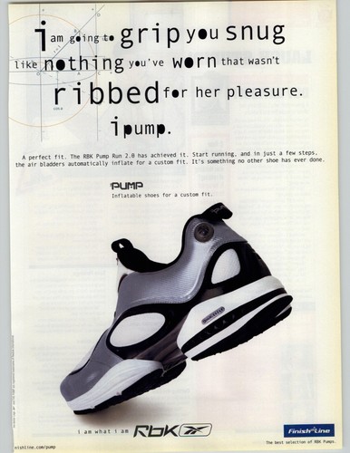 2005 Reebok RBK Pump Run 2.0 Shoe Promo Art Vintage Magazine Print Ad ...