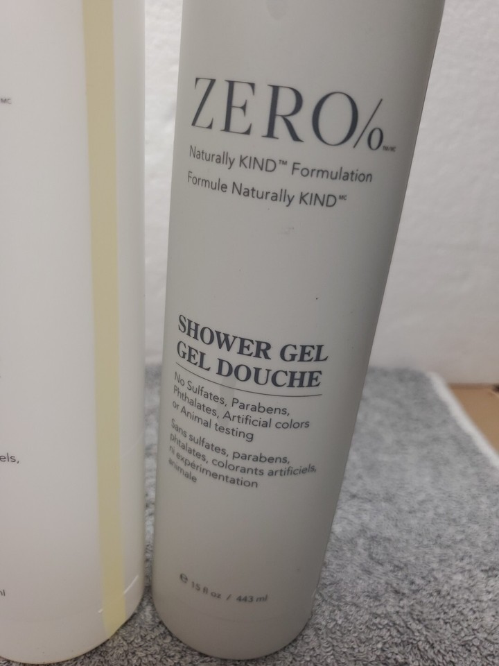 2 PACK ZERO% Shampoo & Shower Gel Naturally KIND Paraben-free 15oz | eBay