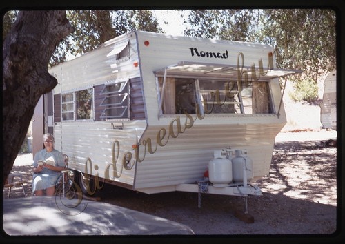 Nomad RV Camper Woman Travel Trailer Americana 35mm Slide 1960s | eBay
