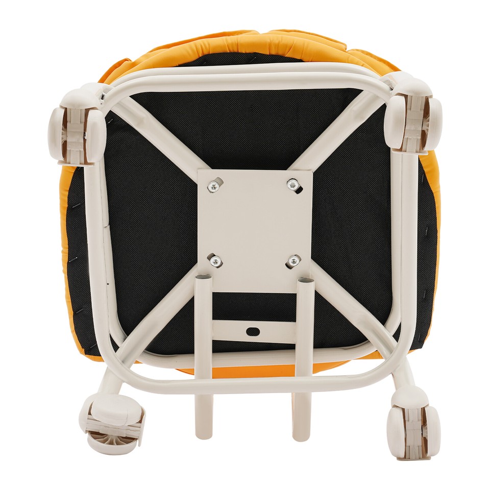 Orange Rolling Stool with Back Rest Heavy Duty Rolling Stool Roller ...