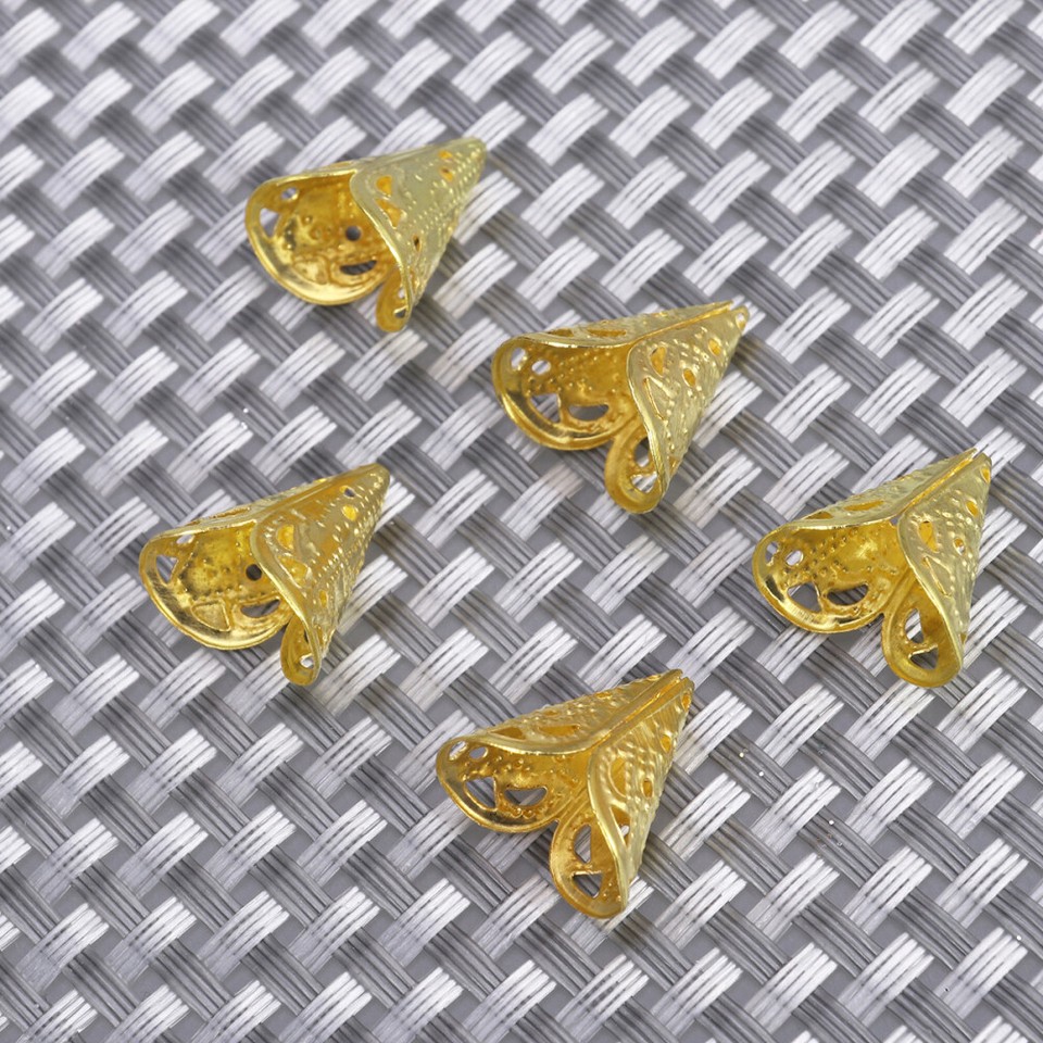 50 Pcs Umbrella Flower Hat Cone Shaped Bead Caps Cones for Jewelry ...