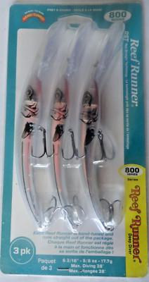 Reef Runner 800 Series Deep Diver Crankbaits (3-Pack-Pearl Ghost) | eBay