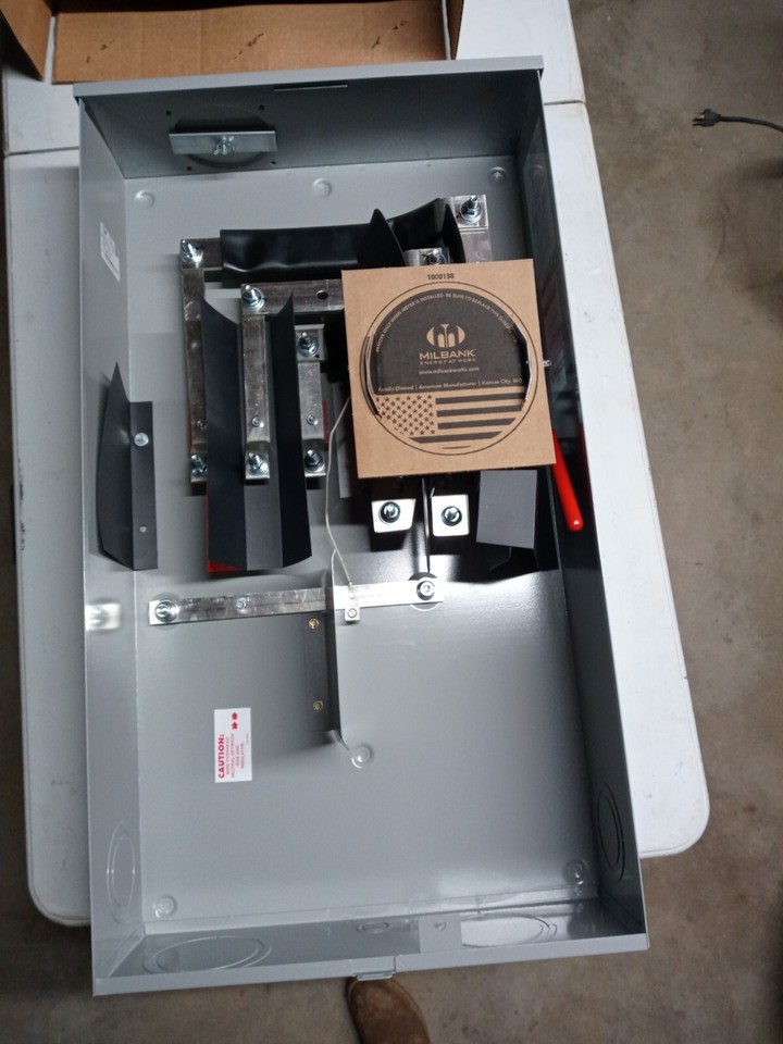 MILBANK U2594-X 320/400 AMP 3 PHASE LEVER BYPASS METER SOCKET 7 TERM ...