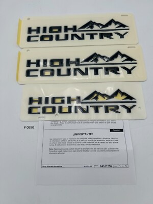 NEW Chevrolet Silverado HD 2020-24 High Country Gloss Black Emblems ...